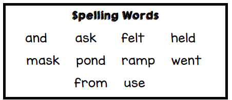 1st Grade / HF (Sight) Words & Spelling Words