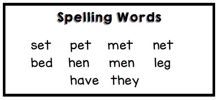 1st Grade / HF (Sight) Words & Spelling Words