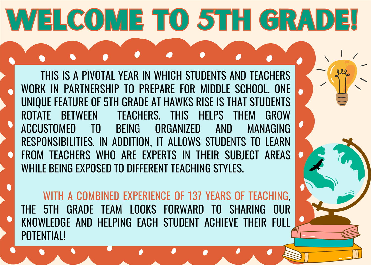 Fifth Grade / Welcome to Fifth Grade!